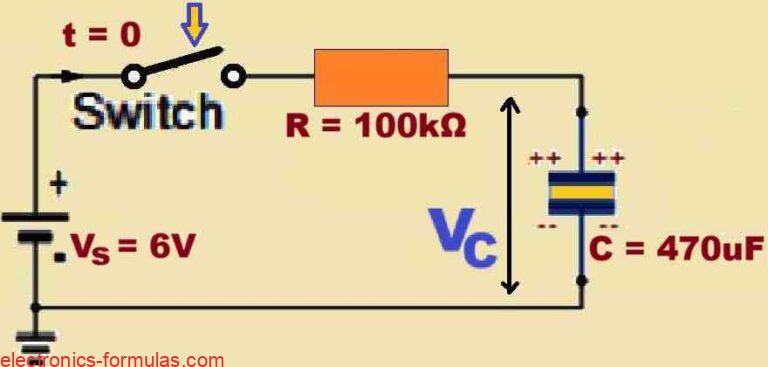 Rc Time Constant Circuit Explained With Calculations Electronics Calculations